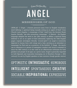 Angel (female) | Name Art Print – Name Stories