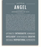 Angel (female) | Name Art Print – Name Stories
