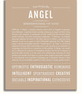 Angel Personalized Name Meaning Art Prints – Name Stories