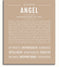 Angel Personalized Name Meaning Art Prints – Name Stories