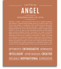 Angel (female) | Name Art Print – Name Stories