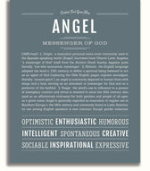 Angel Personalized Name Meaning Art Prints – Name Stories