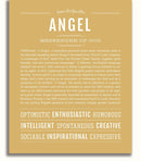 Angel Personalized Name Meaning Art Prints – Name Stories