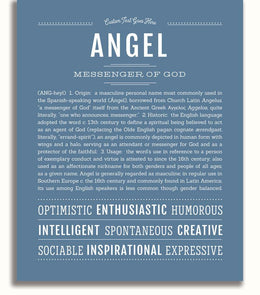 Angel (male) | Name Art Print – Name Stories
