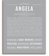 Angela Personalized Name Meaning Art Prints – Name Stories