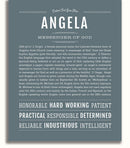 Angela | Name Art Print – Name Stories