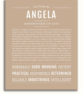 Angela Personalized Name Meaning Art Prints – Name Stories