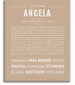 Angela Personalized Name Meaning Art Prints – Name Stories