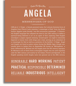 Angela | Name Art Print – Name Stories