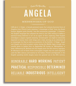 Angela | Name Art Print – Name Stories