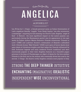 Angelica | Name Art Print – Name Stories