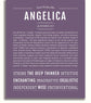 Angelica Personalized Name Meaning Art Prints – Name Stories