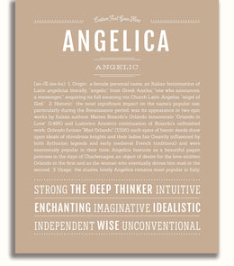 Angelica | Name Art Print – Name Stories