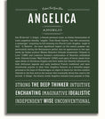 Angelica Personalized Name Meaning Art Prints – Name Stories