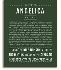 Angelica | Name Art Print – Name Stories
