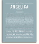 Angelica Personalized Name Meaning Art Prints – Name Stories
