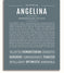 Angelina Personalized Name Meaning Art Prints – Name Stories