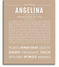 Angelina Personalized Name Meaning Art Prints – Name Stories