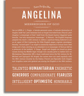 Angelina Personalized Name Meaning Art Prints – Name Stories