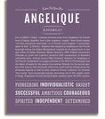 Angelique | Name Art Print – Name Stories
