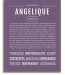 Angelique | Name Art Print – Name Stories