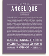 Angelique Personalized Name Meaning Art Prints – Name Stories