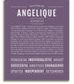 Angelique | Name Art Print – Name Stories