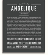 Angelique | Name Art Print – Name Stories