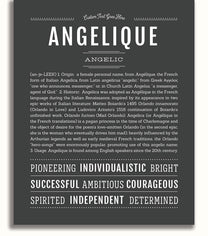 Angelique | Name Art Print – Name Stories