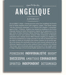 Angelique | Name Art Print – Name Stories