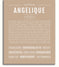 Angelique | Name Art Print – Name Stories