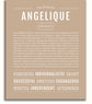 Angelique | Name Art Print – Name Stories