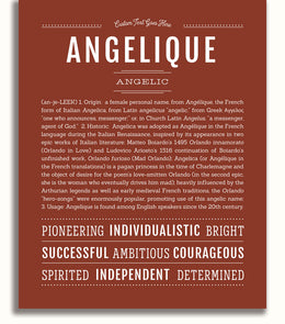Angelique | Name Art Print – Name Stories