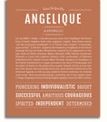 Angelique | Name Art Print – Name Stories