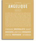 Angelique | Name Art Print – Name Stories
