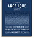 Angelique | Name Art Print – Name Stories