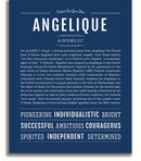 Angelique | Name Art Print – Name Stories
