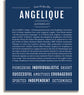 Angelique Personalized Name Meaning Art Prints – Name Stories