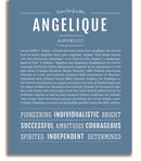 Angelique | Name Art Print – Name Stories