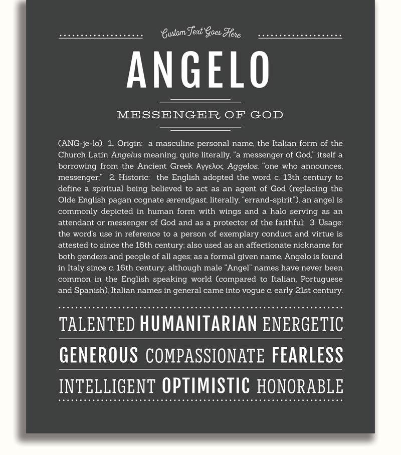 Angelo | Name Art Print – Name Stories