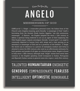 Angelo | Name Art Print – Name Stories