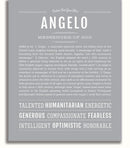 Angelo | Name Art Print – Name Stories