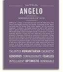 Angelo | Name Art Print – Name Stories