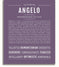 Angelo Personalized Name Meaning Art Prints – Name Stories
