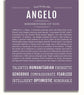 Angelo Personalized Name Meaning Art Prints – Name Stories