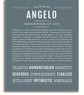 Angelo Personalized Name Meaning Art Prints – Name Stories