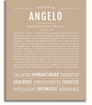 Angelo Personalized Name Meaning Art Prints – Name Stories
