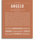 Angelo | Name Art Print – Name Stories