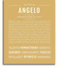 Angelo | Name Art Print – Name Stories