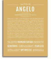 Angelo | Name Art Print – Name Stories